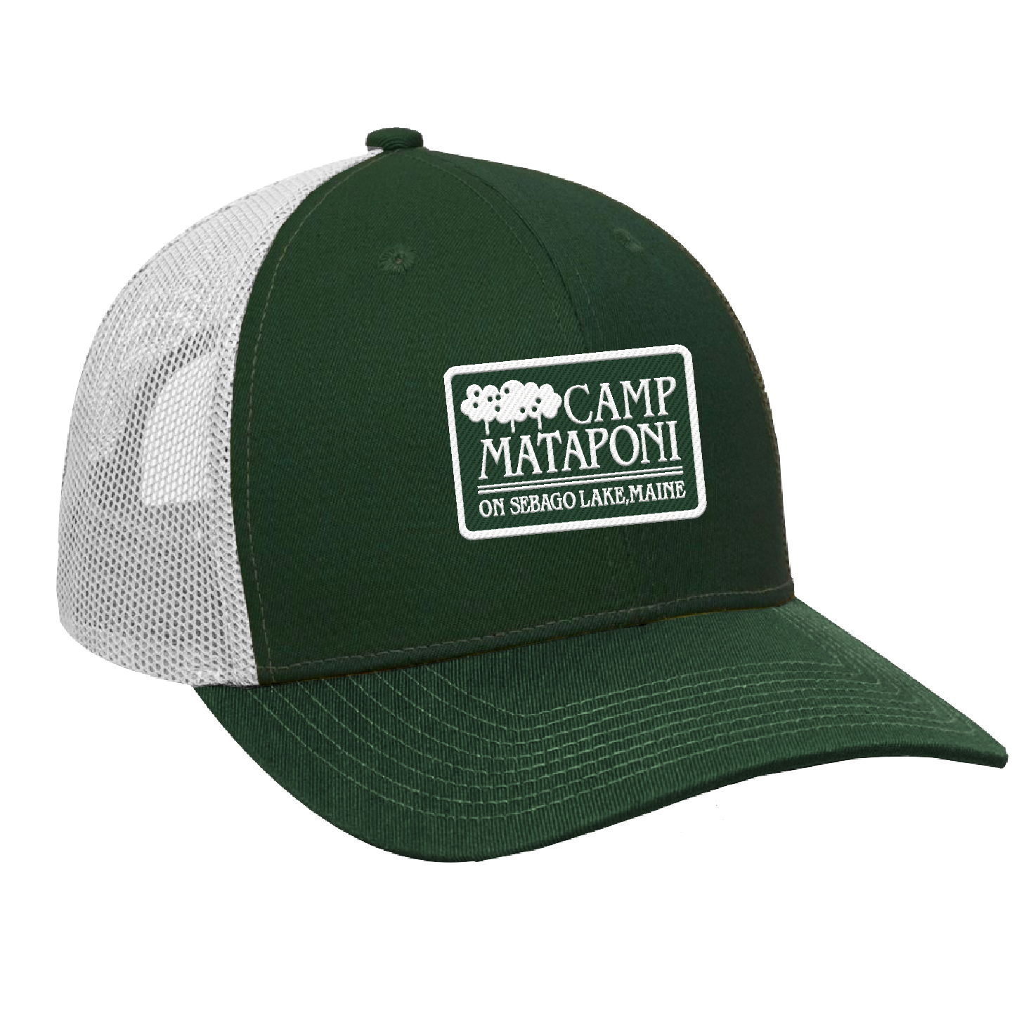 MESH BACK TRUCKER HAT w/ EMBROIDERED PATCH-www.amerasport.com